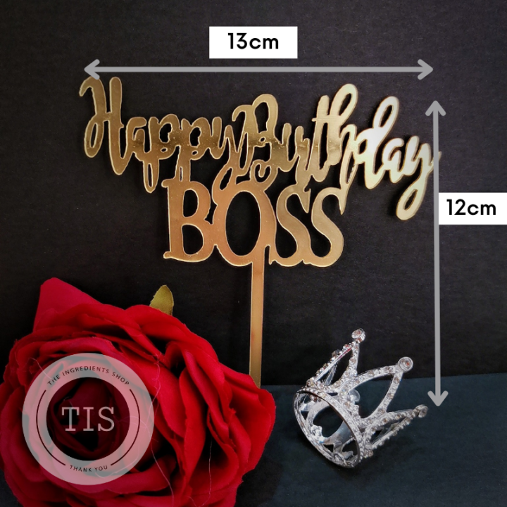 Cake Topper/Decor - Happy Birthday Boss | Lazada