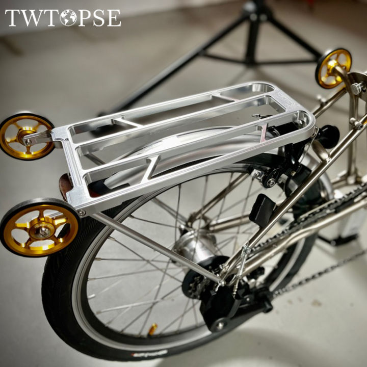 TWTOPSE Bicycle CNC Rear Rack For Brompton Folding Bike 3SIXTY Pikes ...
