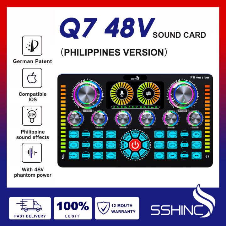 Q7 Philippines version sound card compatible with iPhone ios，Filipino ...