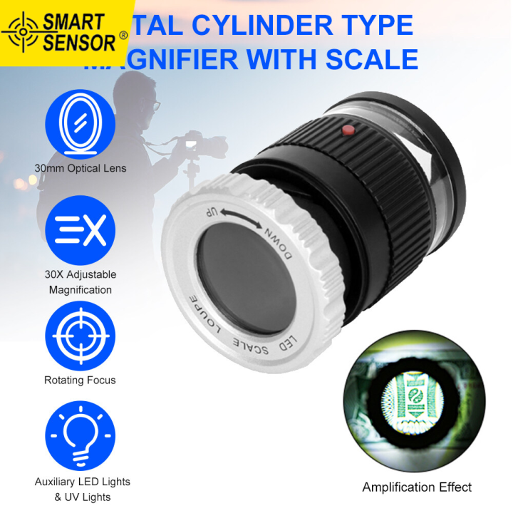 Smart Sensor Kính Lúp Đo LED 30X Kính Lúp Phóng Đại Có Thể Điều Chỉnh ...