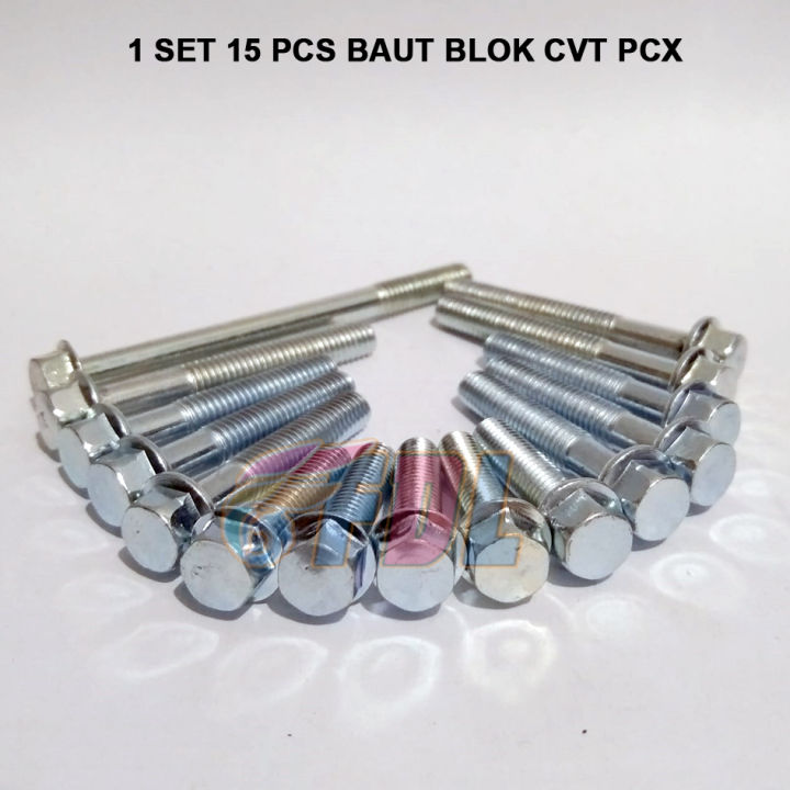 1 Set Baut Blok CVT PCX/1 Set 15Pcs Baut Blok Cvt Honda Pcx | Lazada ...