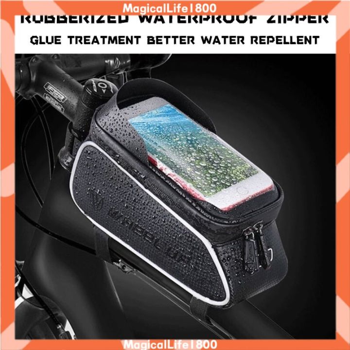 Wheel Up Bicycle Mountain Bike Front Bag Waterproof Sports Frame Phone ...