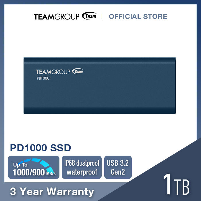 TEAMGROUP PD1000 1TB Portable SSD External Solid State Drives | Lazada PH