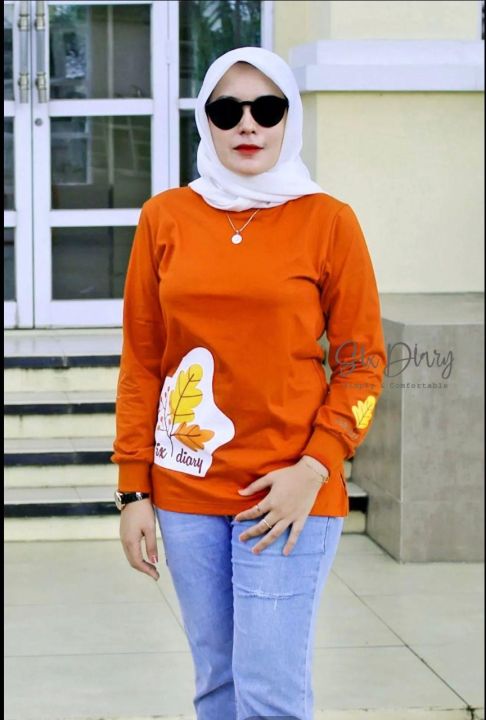 Baju Kaos Atasan Blus Pakaian Six Diary Bahan Import Adem Tebal Wanita ...