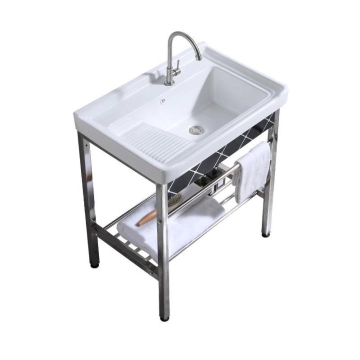 Bathroom Sink Table Wash Basin With Rack Counter Top Basin Sink Toilet ...