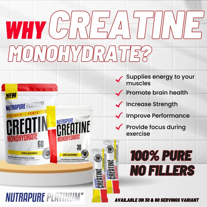 NUTRAPURE PLATINUM CREATINE MONOHYDRATE | 5G PER SERVING | Lazada PH