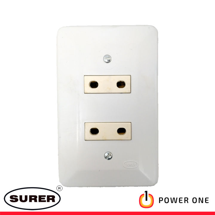 Surer 13-123 2-Gang Round Outlet, Flush Type (DIY Series) | (1pc or ...
