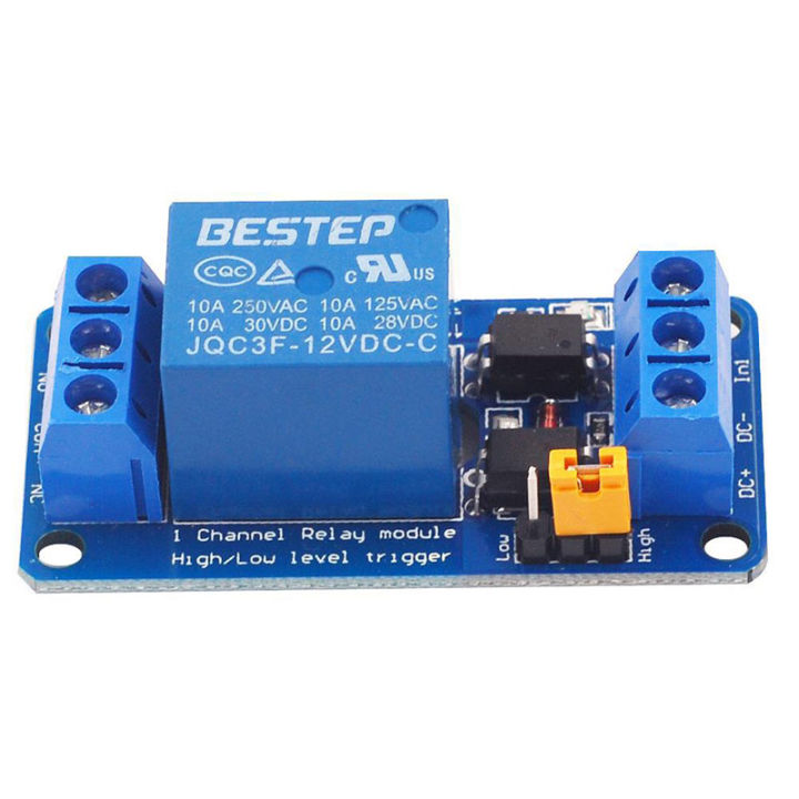 godessing 3.3V 5V 12V 24V 1 Channel Relay Module High and low Level ...