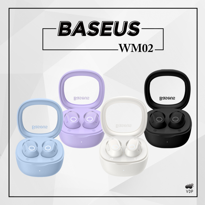 Baseus WM02 Wireless Earphones TWS 5.3 Bluetooth Earbuds With Touch ...