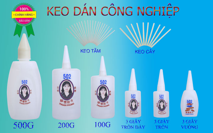 Keo 502 Thuận Phong chính hãng từ chai nhỏ đến chai lớn đủ loại lựa ...