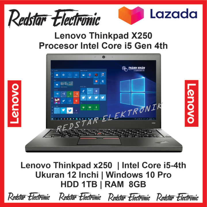Laptop Pelajar! Lenovo Thinkpad X250 Intel Core i5 Gen 4th RAM 8G/512GB ...