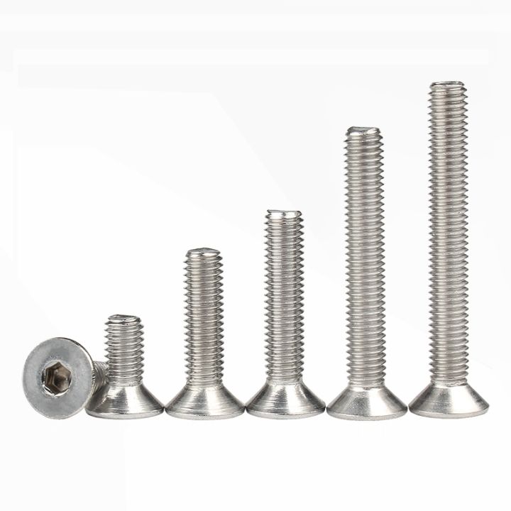 1/5/10/50pcs M1.6 M2 M2.5 M3 M4 M5 M6 M8 304 A2 Stainless Steel GB70.3 Hexagon Hex Socket Head ...