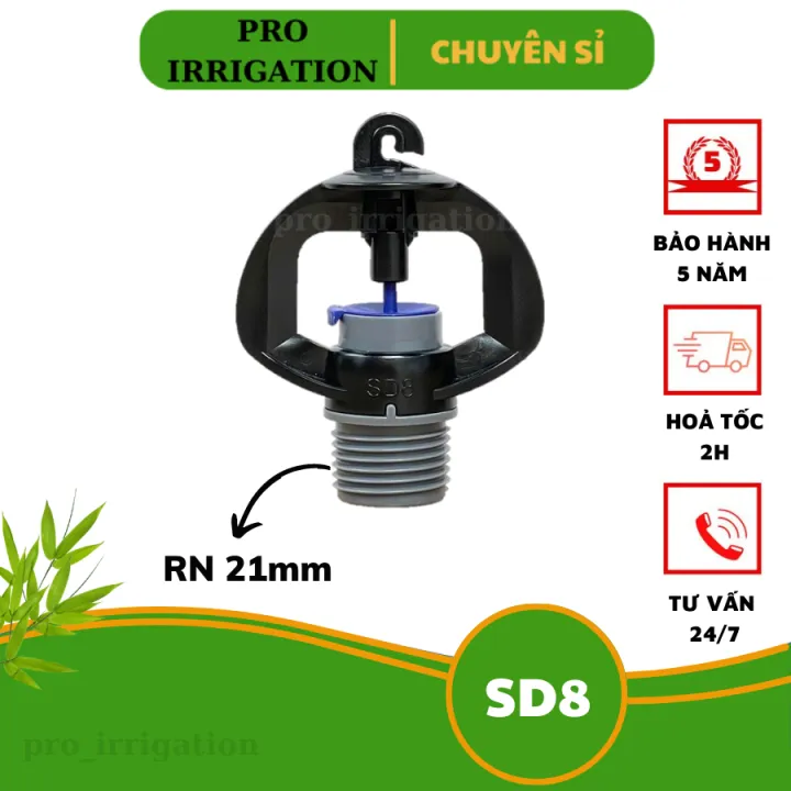Béc phun tưới cây SD8 ren ngoài 21mm thích hợp tưới rau màu, cây ăn trái các loại | Lazada.vn