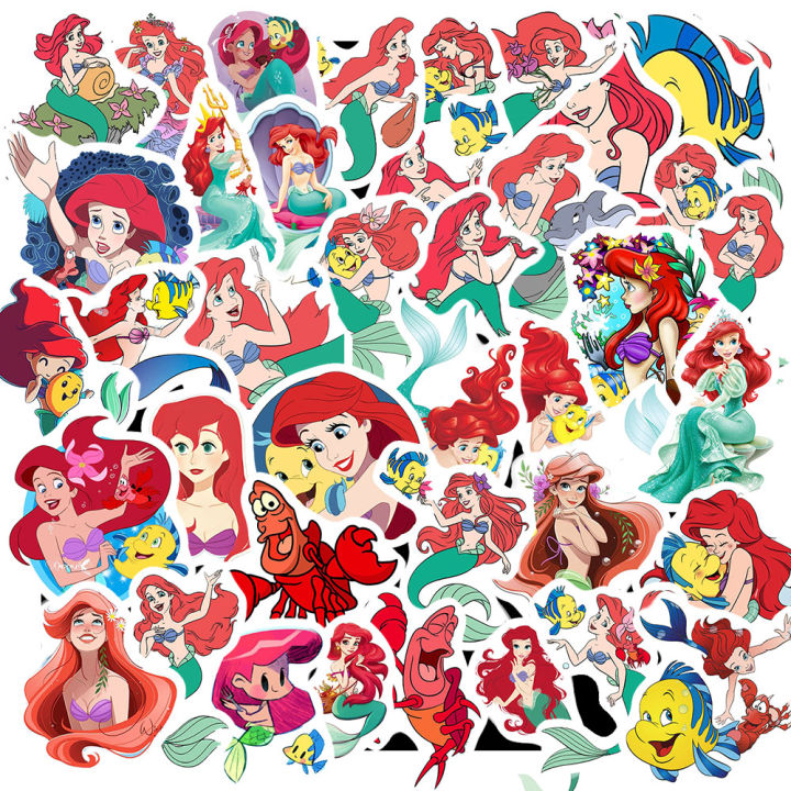 Set 50 Sticker Hình NÀNG TIÊN CÁ ARIEL – Decal Trang Trí Xe - Điện ...