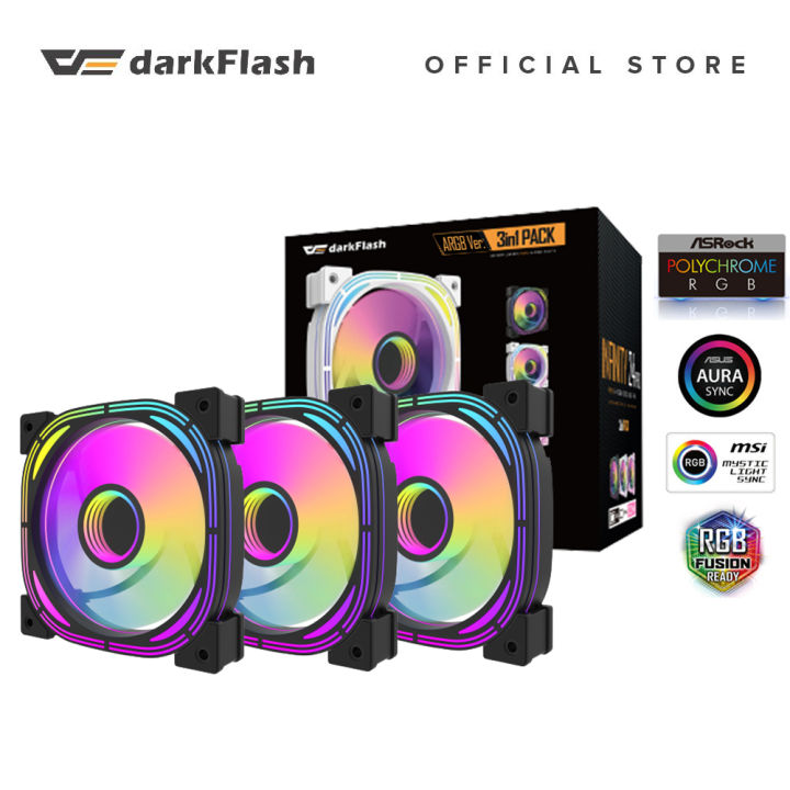 darkFlash Infinity INF 24 ARGB Ver FAN 3in1Fan+Control+Remote Control ...