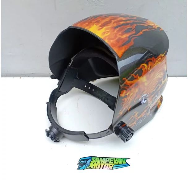 Helm Las Safety Pelindung Kepala Motif Api Deko | Lazada Indonesia