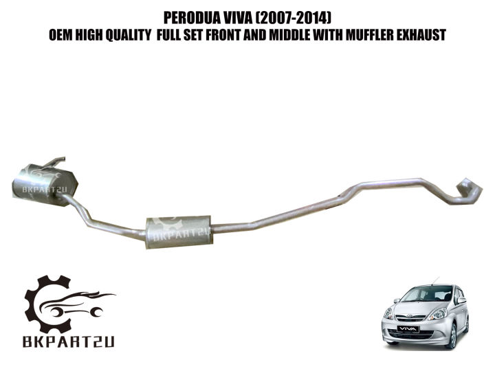 PERODUA VIVA 660 1000 ELITE 2007-2014 SET FRONT MIDDLE WITH MUFFLER ...