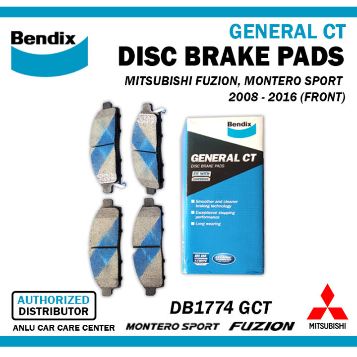 BENDIX BRAKE PADS (FRONT) DB1774 / DB 1774GCT / DB1774 GCT for MITSUBISHI FUZION / MONTERO SPORT ...