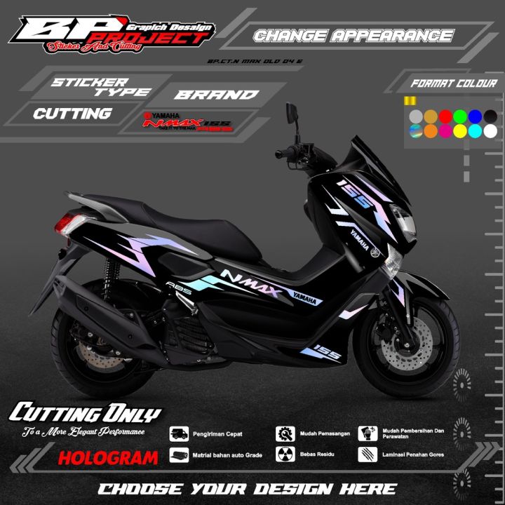 Sticker Nmax - Stiker Striping DECAL Cutting Motor Yamaha Nmax Old atau ...