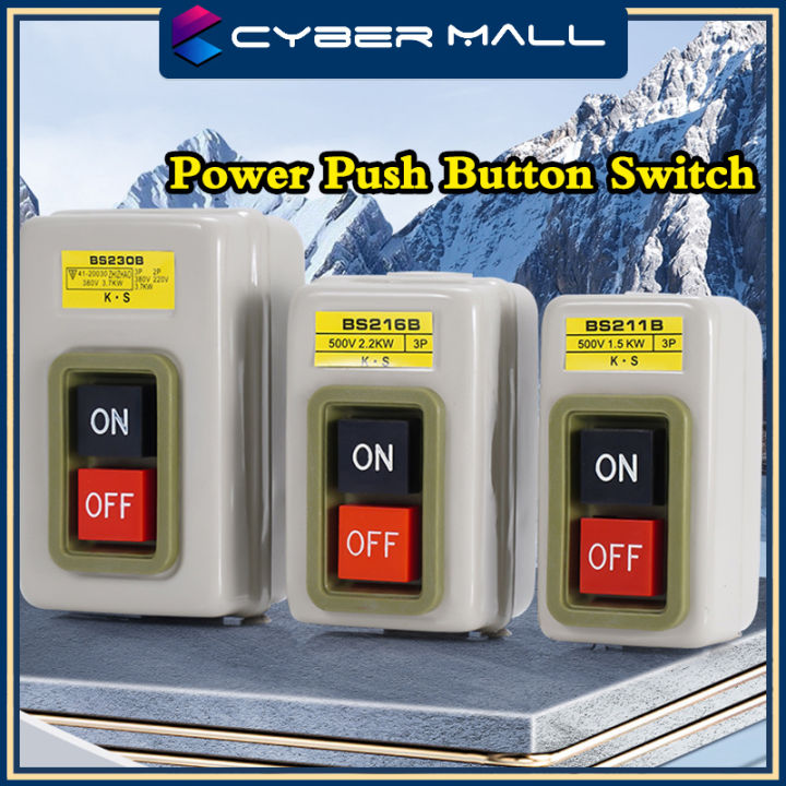 Power Push button switch 3-phase Push button switch 220/380V BS211B ...