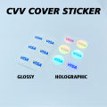 6PCS Credit/Debit Card CVV Cover Stickers Holographic and glossy. High ...