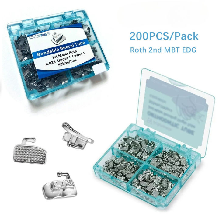 200Pcs/pack Dental Buccal Tube 022 1st/2nd Molar Bonding Non-Conv ...