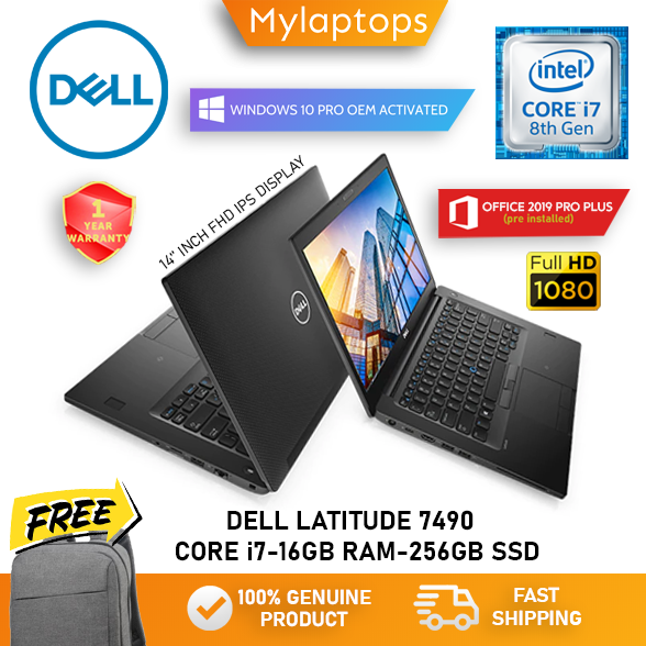 DELL LATITUDE 7490 [CORE i7-8TH GEN / 16GB RAM / 256GB SSD] 14 INCH FHD ...