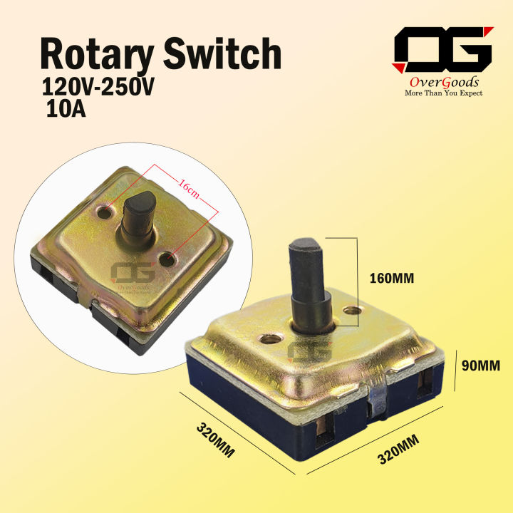 Rotary Switch 4 Position Selector 3 Speed 120V-250V | Lazada
