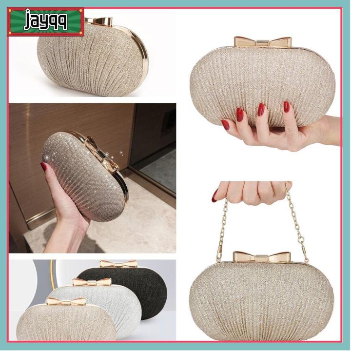 JAYQQ Túi Xách Dự Tiệc Túi Dạ HộI Đính Đá Đính Cườm Ví Cầm Tay Đeo Vai Ví Dây Xích | Lazada.vn