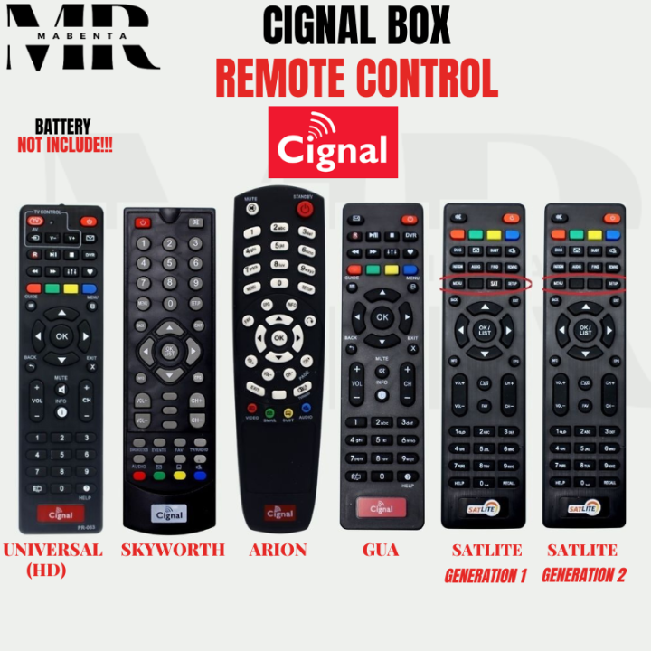 Cignal Remote Control for Cignal HD TV Box Satlite TV Box | Lazada PH