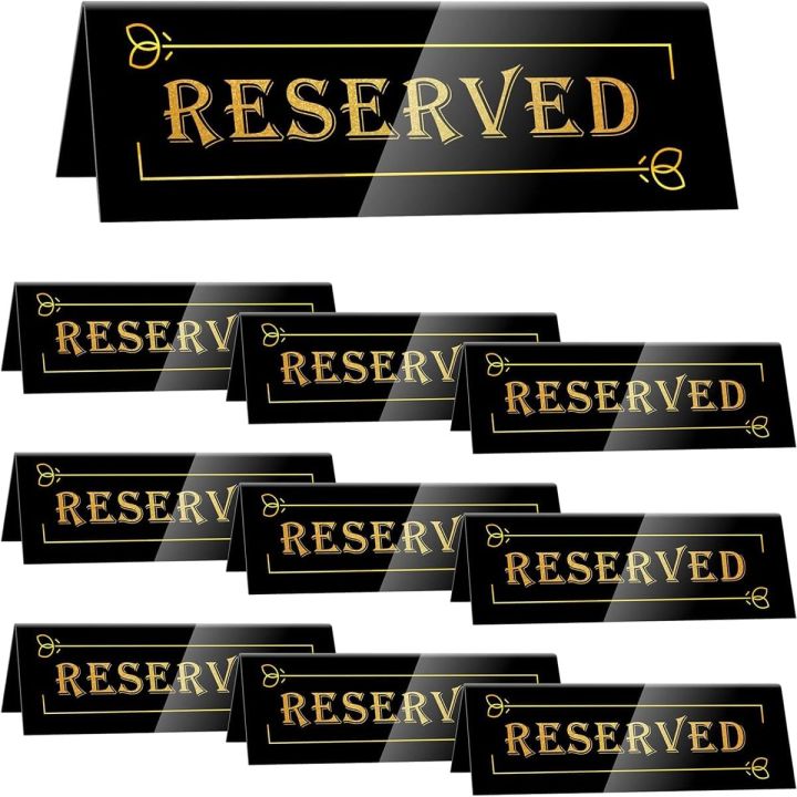 Acrylic Table Signs for Wedding & Commercial Use - Reserved Seating ...
