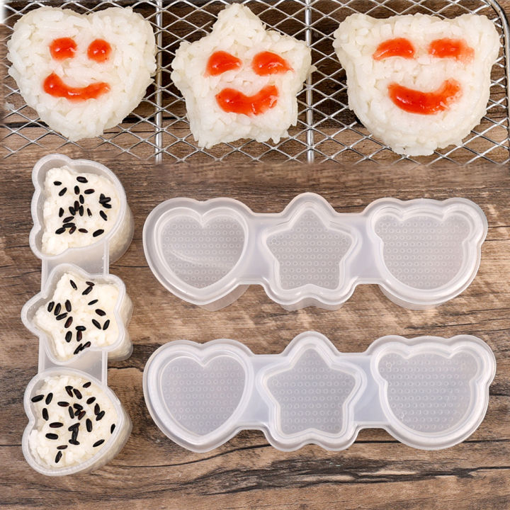 [Dizoey] 3/5 row Sushi Maker Rice Ball Mold Non-stick Nigiri Sushi ...