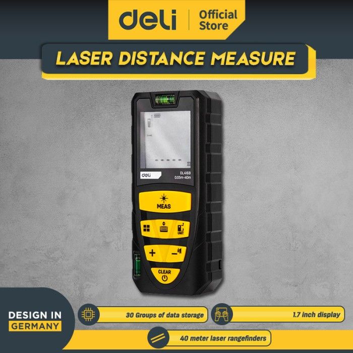 Deli Meteran Laser Digital / Lase Distance Measure 60 - 120M EDL41XX ...