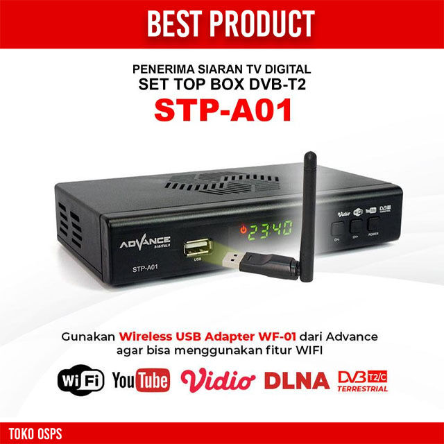 Best Product Set Top Box Advance STP-A01 Digital Full HD STB DVBT2 UHF EWS OSPS | Lazada Indonesia