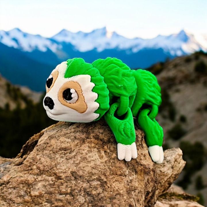 CHENJIE Movable Joints Mini 3D Printing Sloth Realistic Handicraft 3D ...