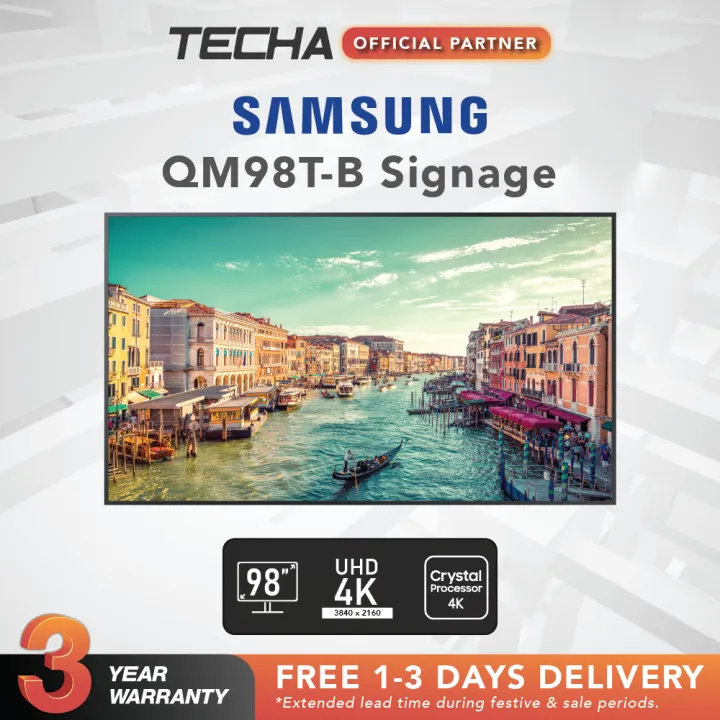 Samsung QM98T-B | 98" Crystal UHD 4K Signage (LH98QMTBPGCXXS) | Lazada ...