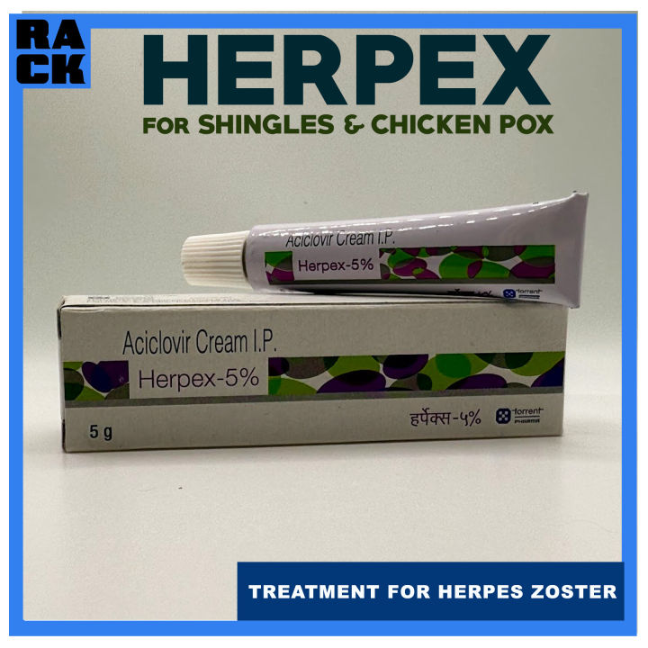 HERPEX Cream 5gm - Effective Skincare Treatment for Shingles / Chicken ...