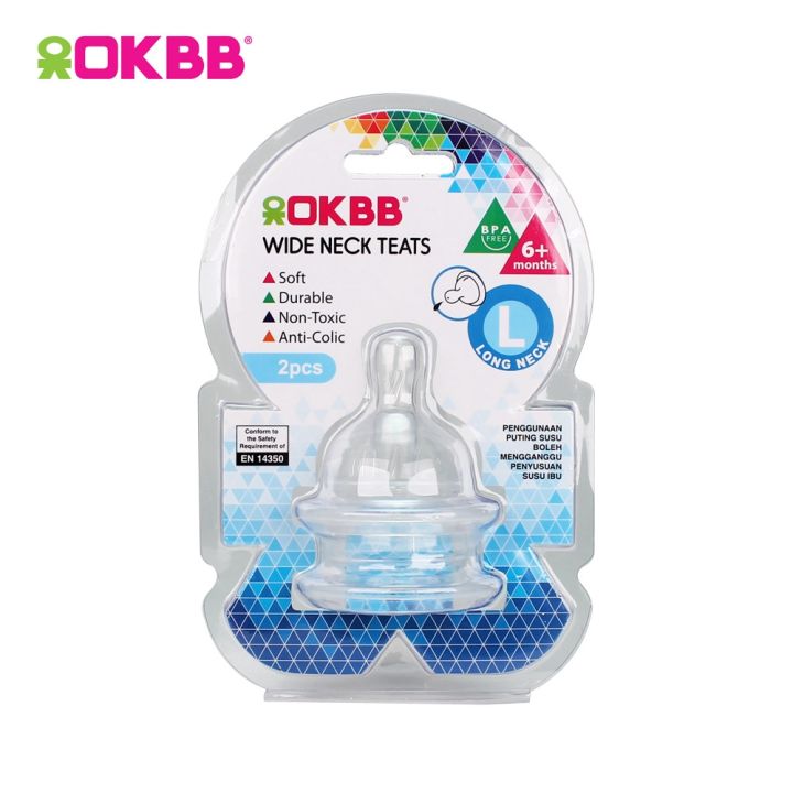okbb wide neck teat L saiz 2pcs | Lazada