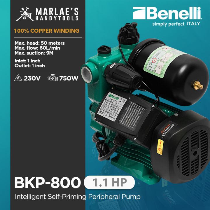 Benelli Intelligent Automatic Self-Priming Peripheral Pump 1.1HP BKP800 ...