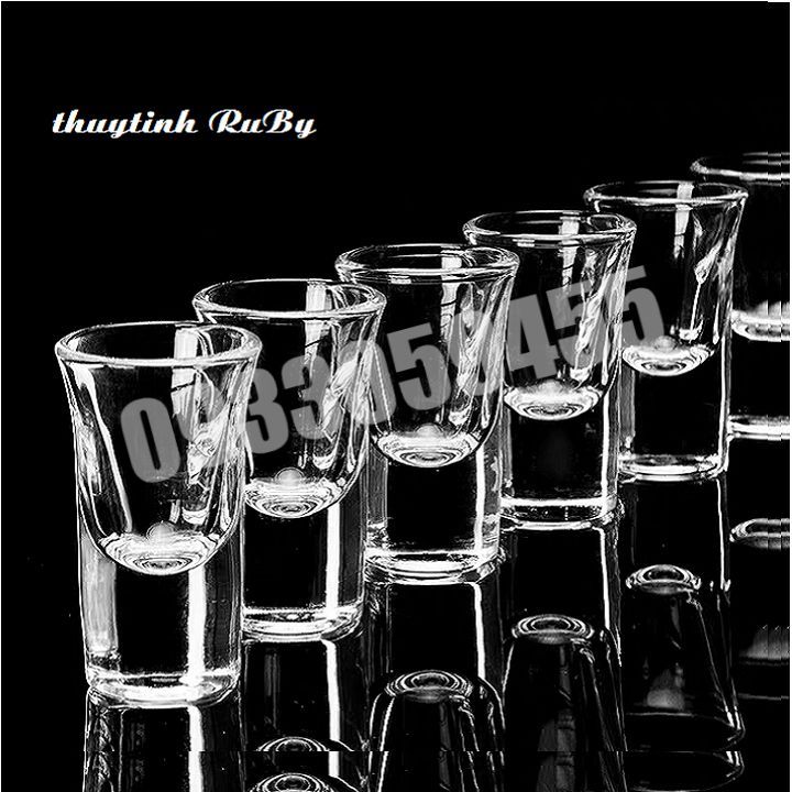 Bộ 6 Ly Rượu Shot Thủy Tinh Đế Dày 35Ml, Ly Cốc Uống Rượu Thủy Tinh, Ly ...