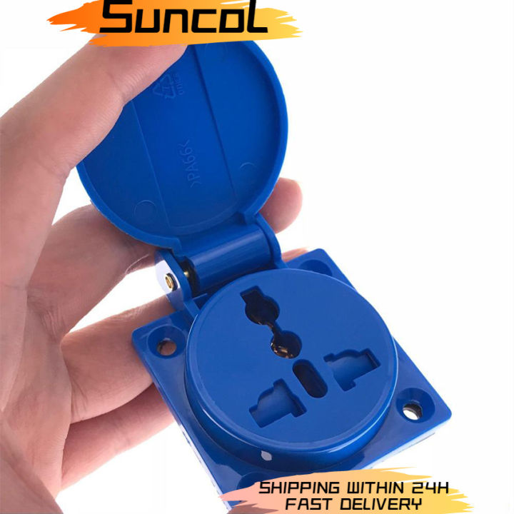 Waterproof IP54 Industrial Socket 16A 250V Universal Power Safety ...