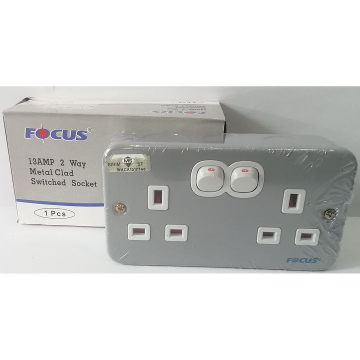 Industrial Double Metal Clad Socket 13AMP 2 WAY or Single Metal Clad ...