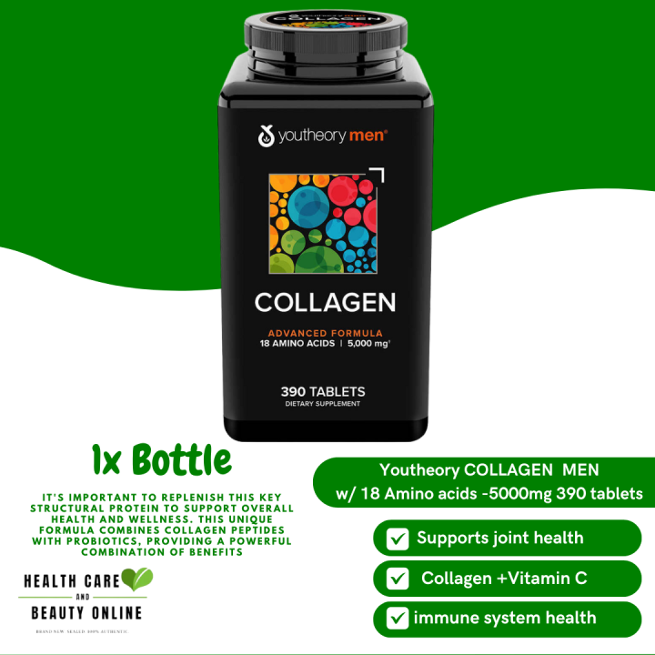 YOUTHEORY MENS COLLAGEN 390 tablets 5000mg ( APRIL 2025 ) | Lazada PH