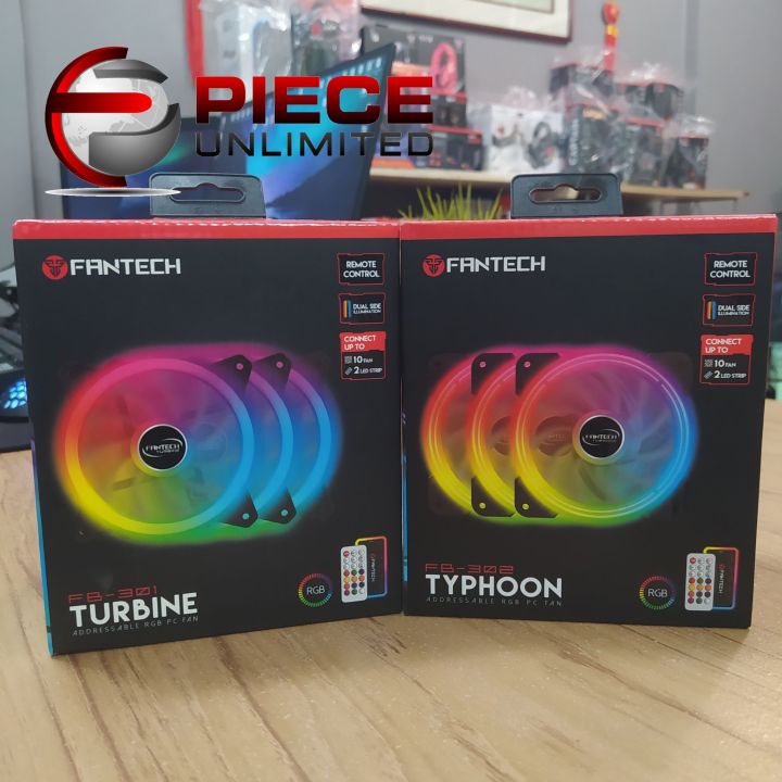Fantech RGB Case Fan with controller 120mm Typhoon Turbine FB301 FB302 ...