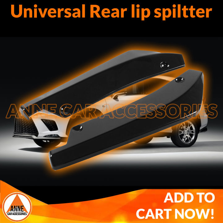 Universal Rear Lip Bumper Diffuser Angle Splitter Decorative Protection ...