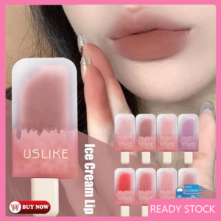 Matte Ice Cream Lip Glaze Lasting Lipstick Lip Gloss Velvet Lip Glaze ...