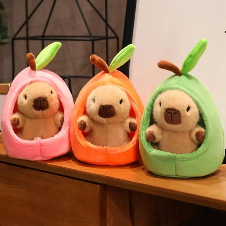CUTE ELVES Animals Avocado Capybara Plush Toy Fruit House Simulation ...