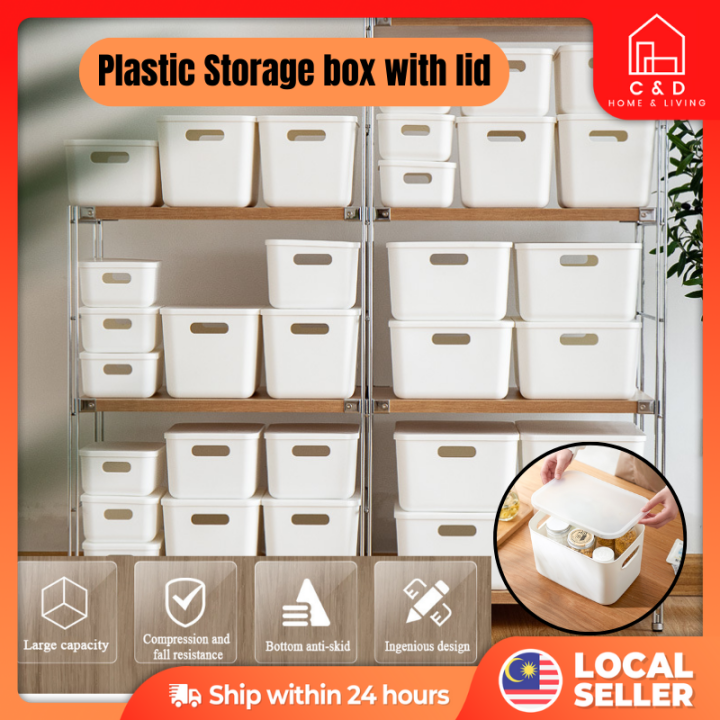 Transparent Storage Box Organizer Basket Lid Muji Storage Organizer ...