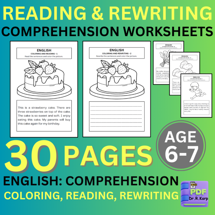 [PDF] [Part 2] Rewriting & Reading Comprehension Worksheets For Kids ...