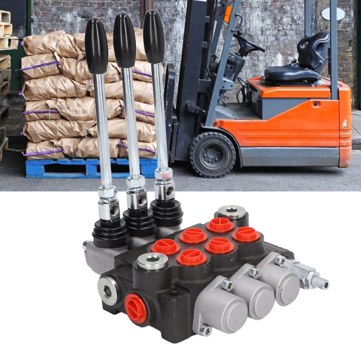 3 Spool Hydraulic Valve Double Acting Control Valve Good Stability 16 ...